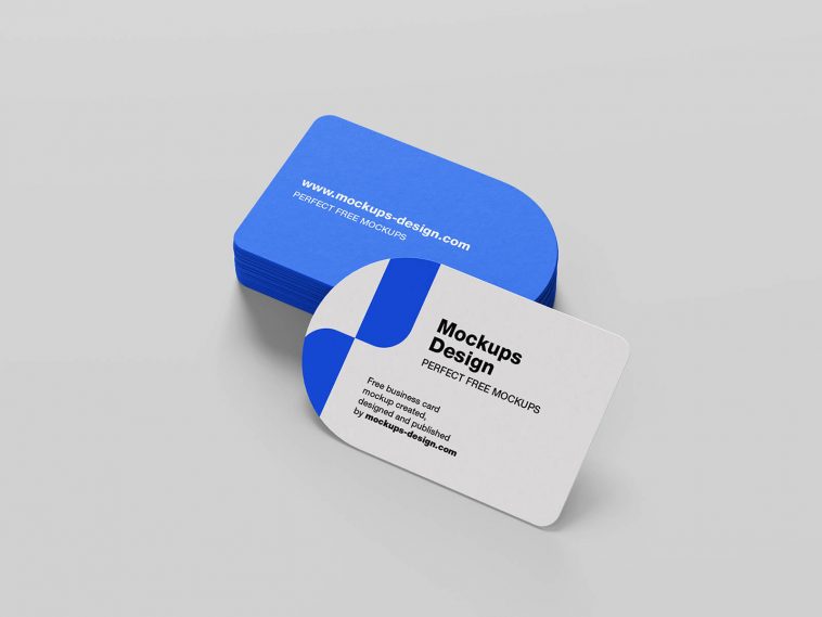 Free Half Circle Business Card Mockups PSD set - PsFiles