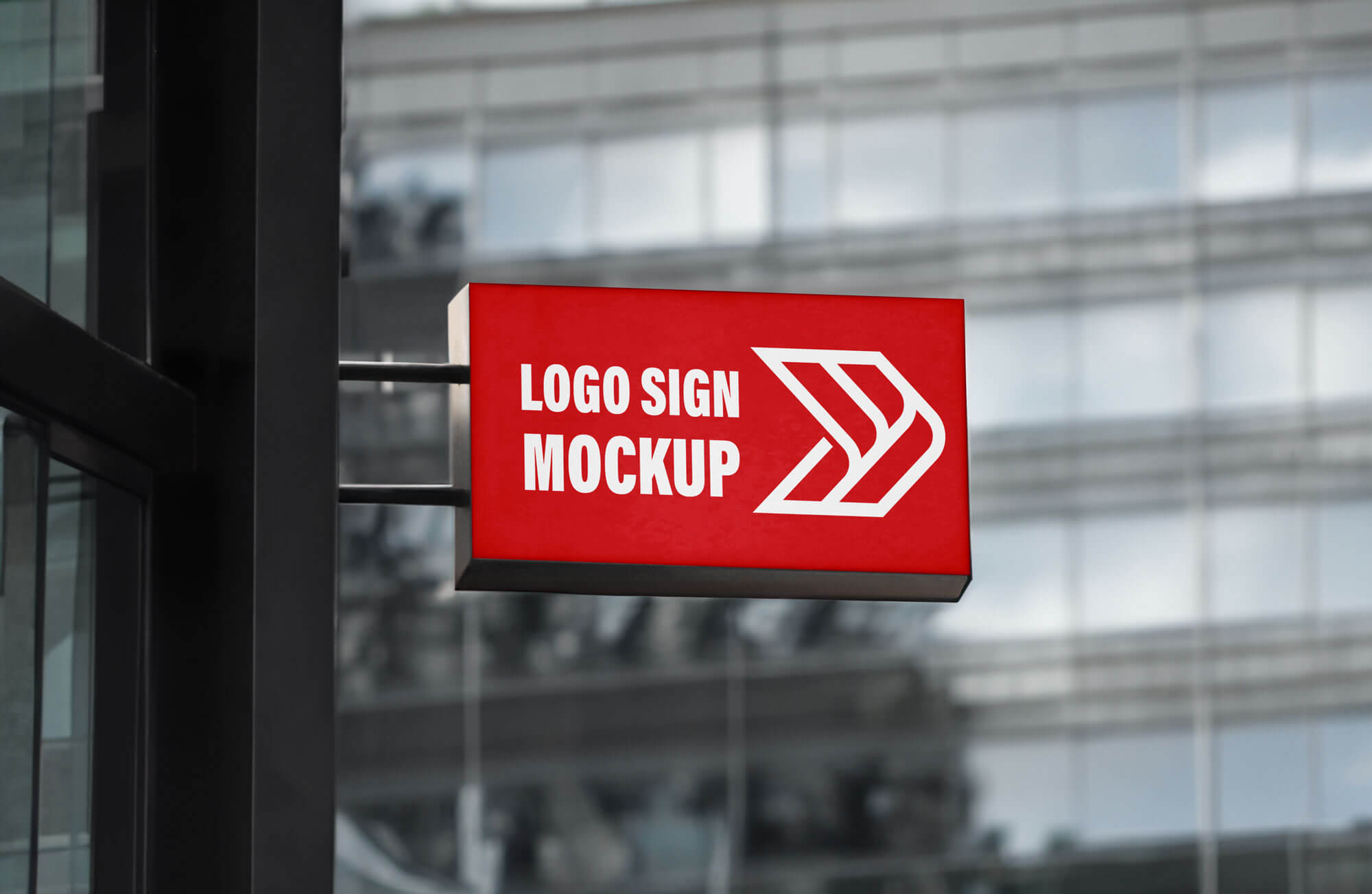 Free Stores Logo Sign Mockup PSD - PsFiles