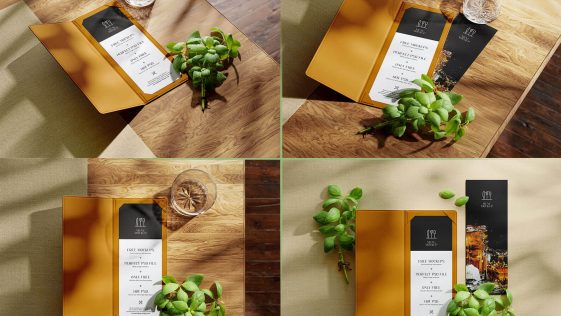 Free Restaurant Check Presenter Mockup - PsFiles