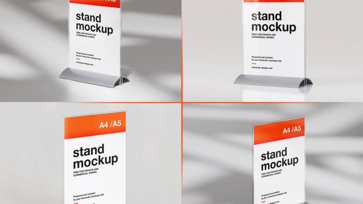 Free Acrylic Table Tent Mockup PSD - PsFiles