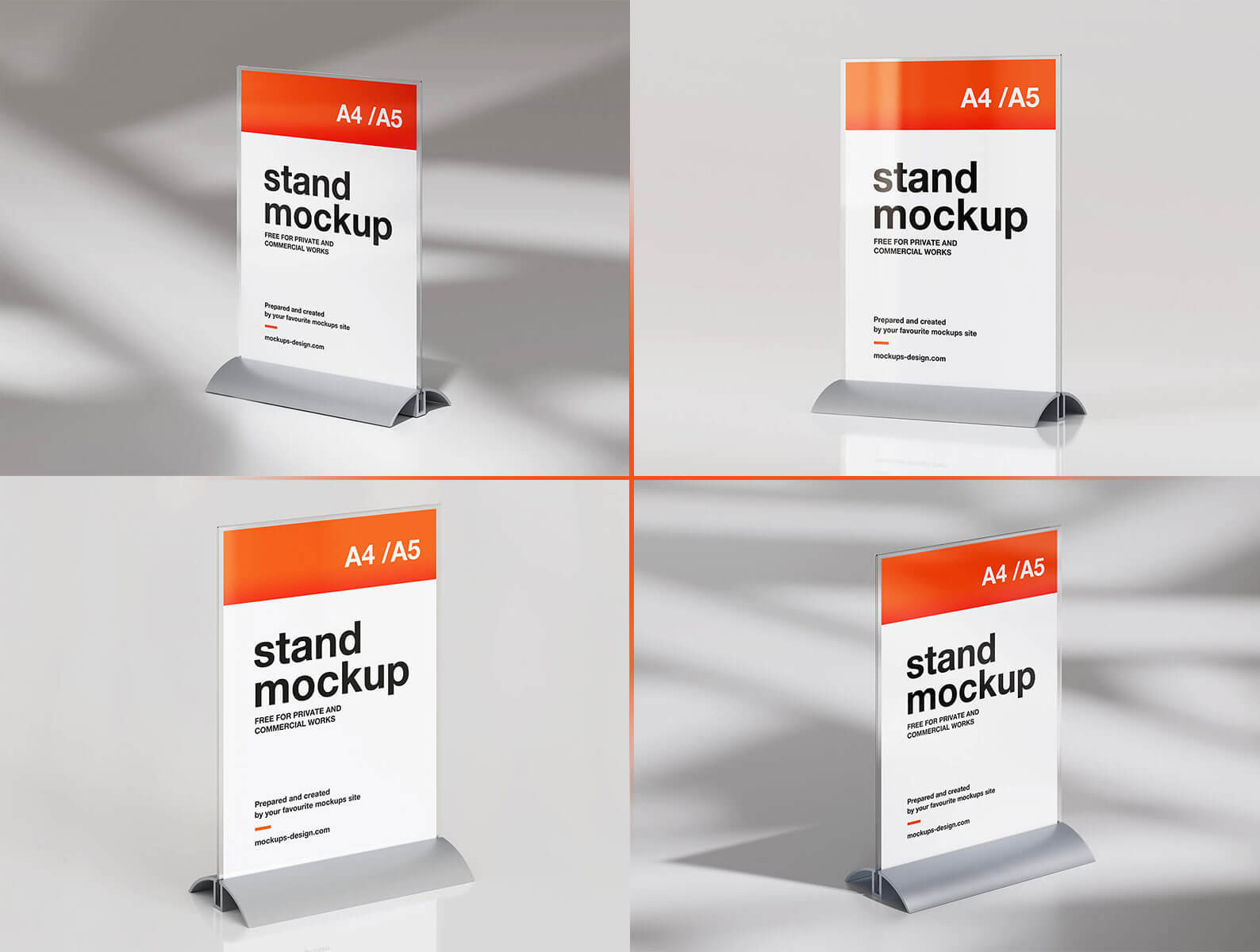 3 Free Desk Stand Mockups PSD set - PsFiles