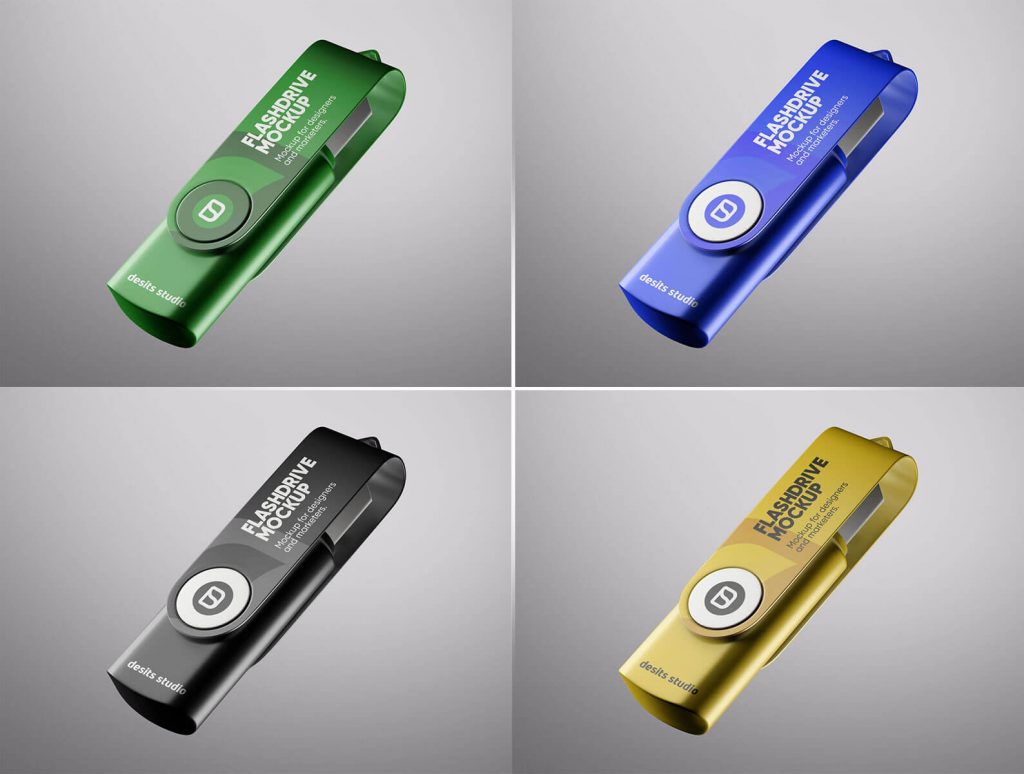 Free Premium USB Flash Memory Drive Mockup PSD - PsFiles