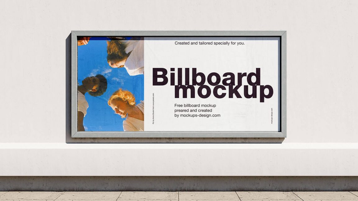 Free Spectacular Corner Billboard Outdoor Advertising Mockup PSD - PsFiles