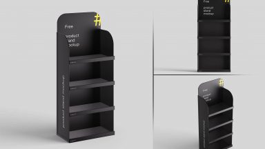 Indoor Product Rack Display Stand Free Mockup - PsFiles