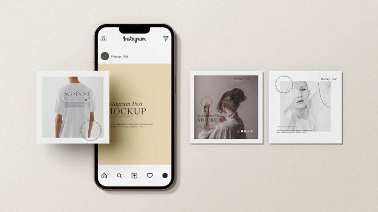 Free Instagram Profile Mockup on Phone PSD - PsFiles
