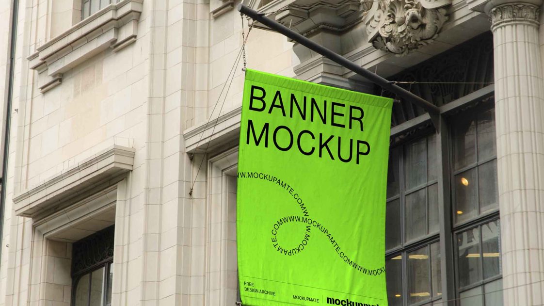 Free Lamp Post / Flag Pole Banner Mockup PSD - PsFiles