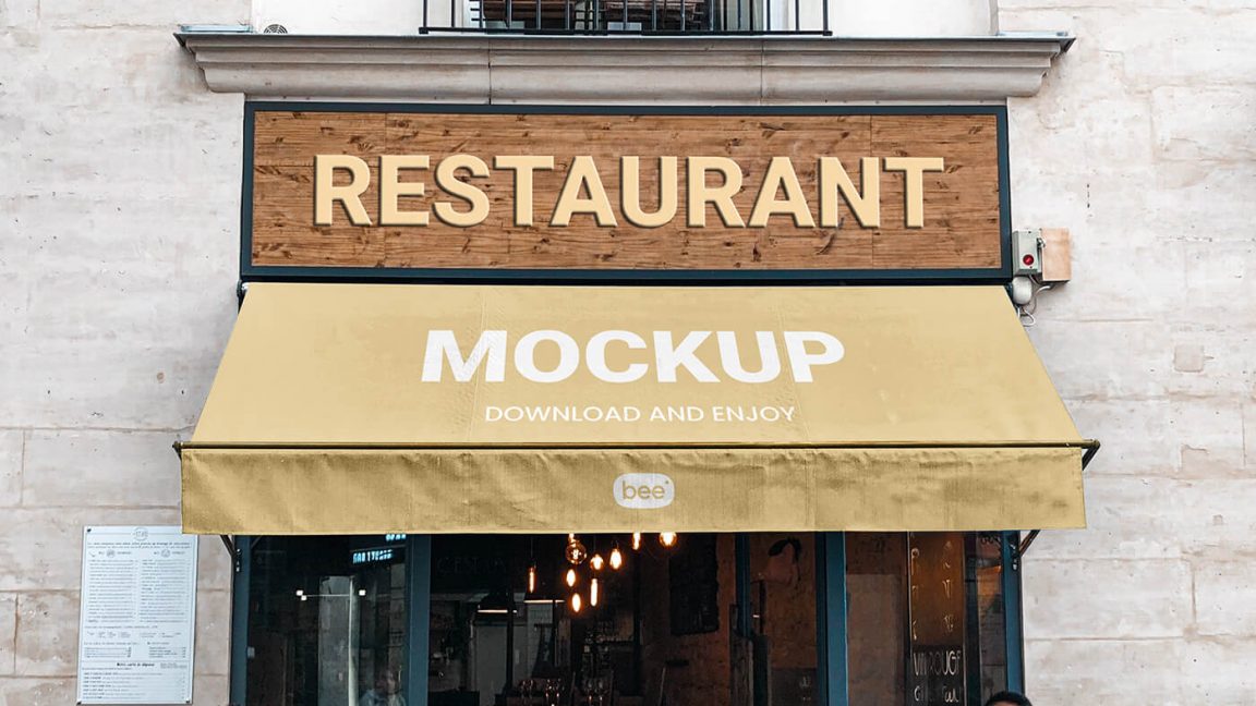 Free Free Shop Signage Mockup PSD - Free Best PSD FIles