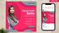 Skills Upgrade Free Instagram Post Template PSD