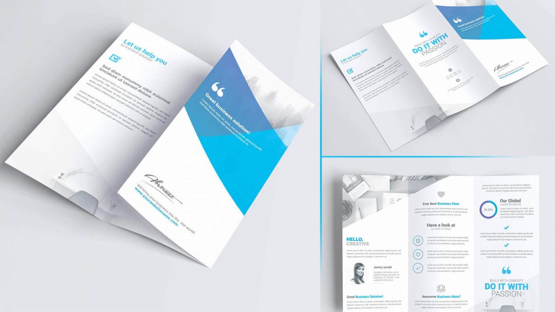 Free Tri-Fold Brochure Mockup PSD - PsFiles - Free Photoshop Files
