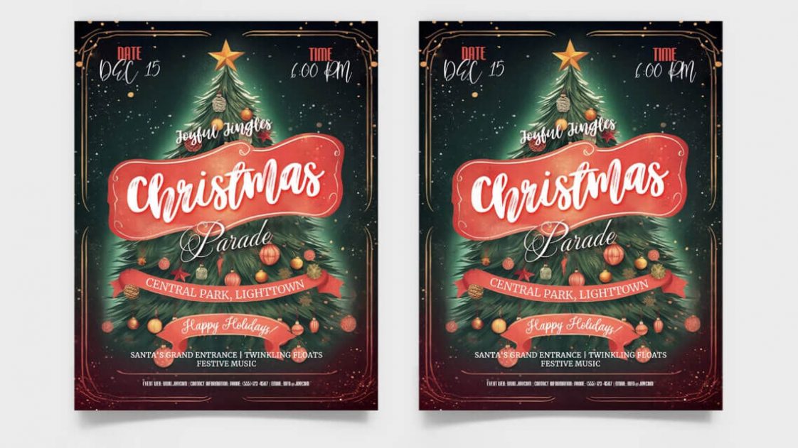 Free Christmas Flyer Template in PSD + Vector (.ai+.eps) - PsFiles