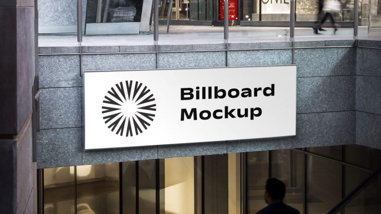 Free Digital Advertising Signage Mockup PSD - PsFiles