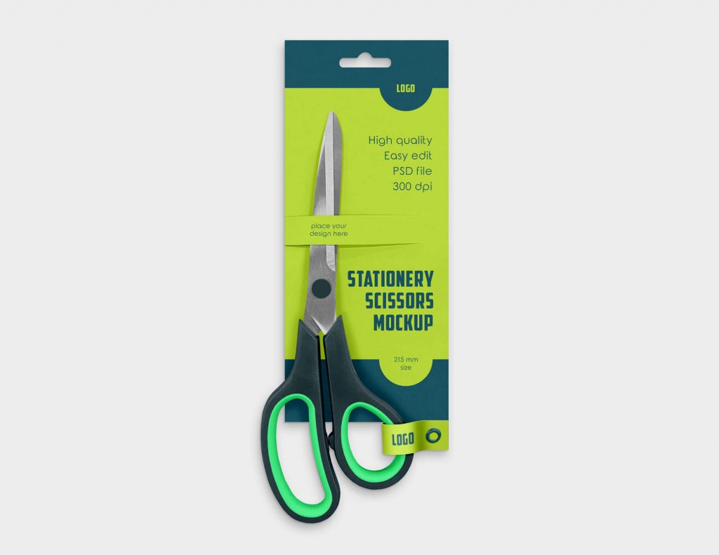 Free Scissors Mockup Hanging Package PSD - PsFiles