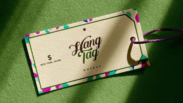 Free Two Label Tag Mockup PSD Branding - PsFiles