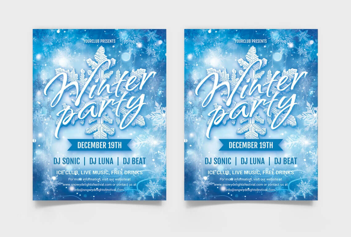 Winter Party Flyers Templates