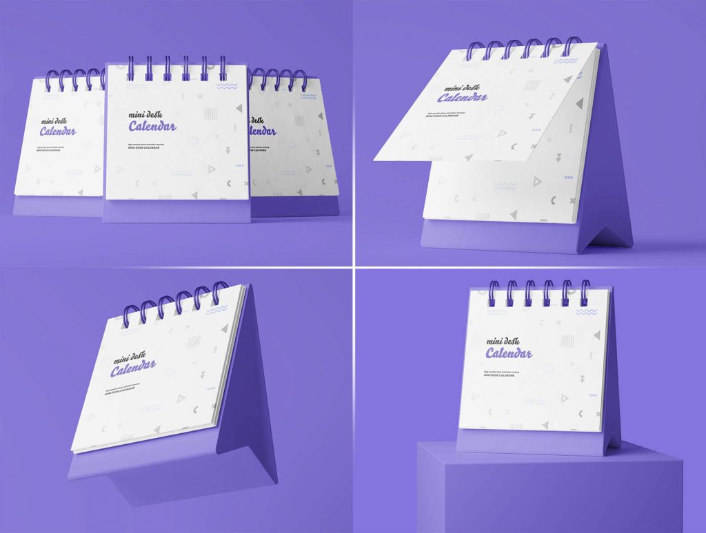 Free Mini Desk Calendar PSD Mockups set - PsFiles