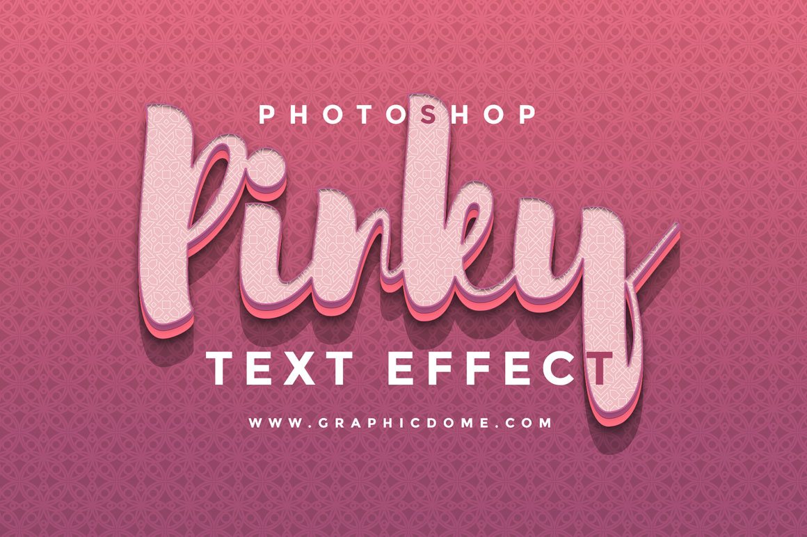 Simple Free 3D Embossed Pink Text Effect PSD - PsFiles