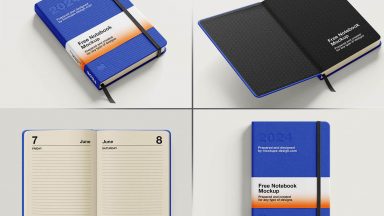 Free A5 Notebook Mockup - PsFiles