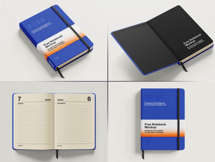 6 Free Luxury Diary / Personal Journal Mockups PSD set - Best Free ...