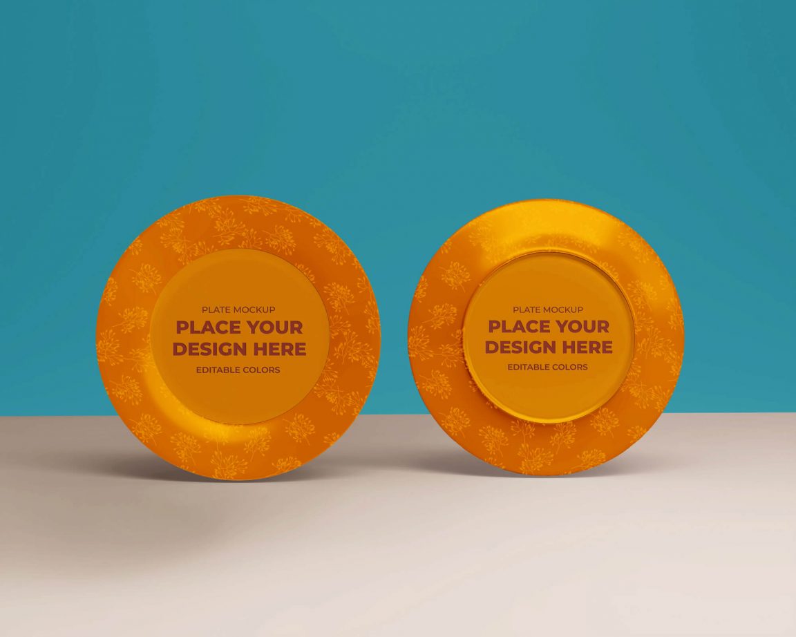 Free Round Plates Mockup PSD - Free Mock-Ups | PsFiles