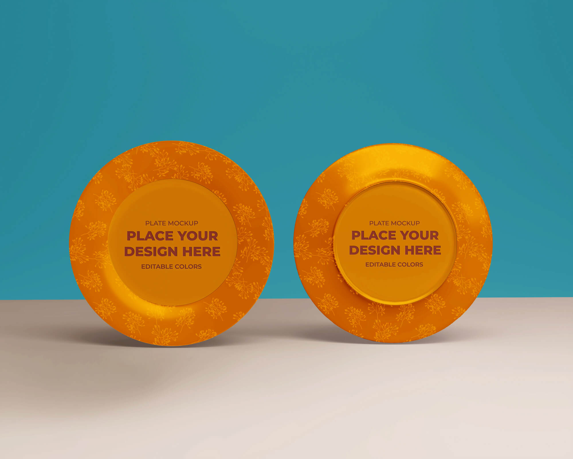 Free Round Plates Mockup PSD - Free Mock-Ups | PsFiles