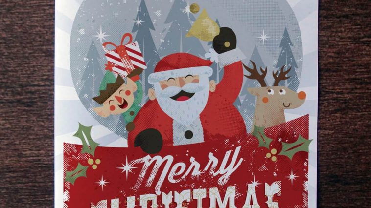 Free Christmas Card Mockup Scene PSD - PsFiles