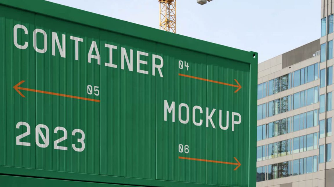 Metal Container with Logo Sign Mockup Free PSD - PsFiles