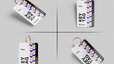 Free Room Key Tag Mockup PSD - PsFiles