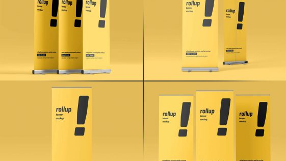 Free PSD Banner Roll-Up Stand Mockup PSD - PsFiles