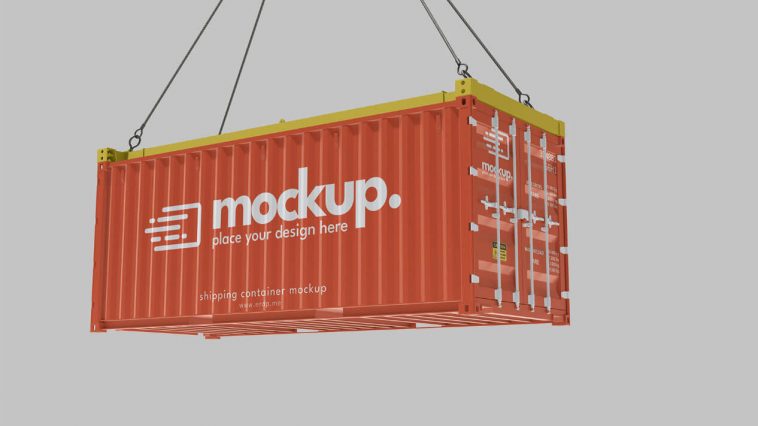 Free Shipping Containers Mockup PSD - PsFiles