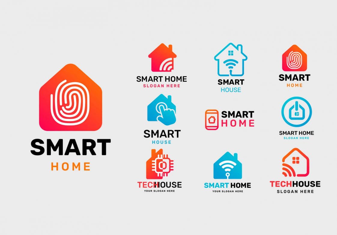 Free Smart Home Tech Logo Design file set (PSD, AI, EPS, PNG) - PsFiles