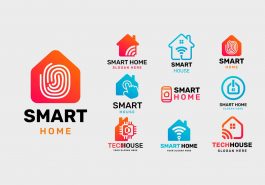 Free Smart Home Tech Logo Design file set (PSD, AI, EPS, PNG) - PsFiles