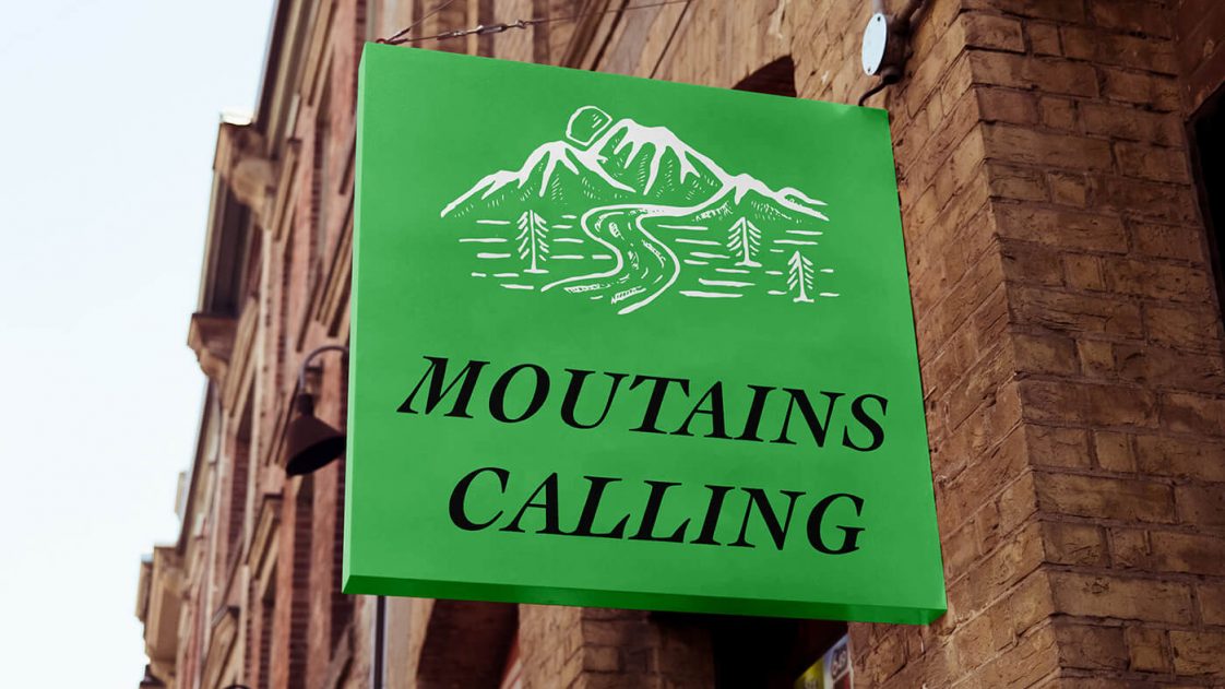 Free Building Logo Sign Mockup PSD - PsFiles