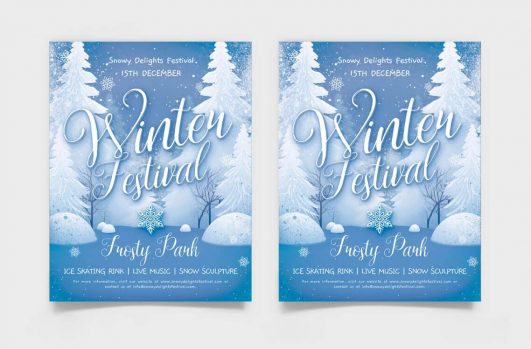 Free Winter Season Festival Flyer PSD Template - PsFiles