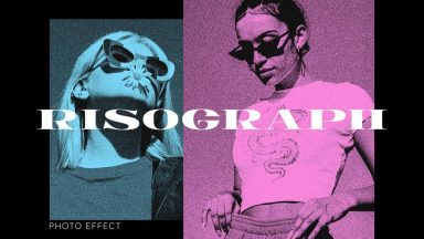 Free Colorful Pixels Poster Photo Effect PSD - PsFiles