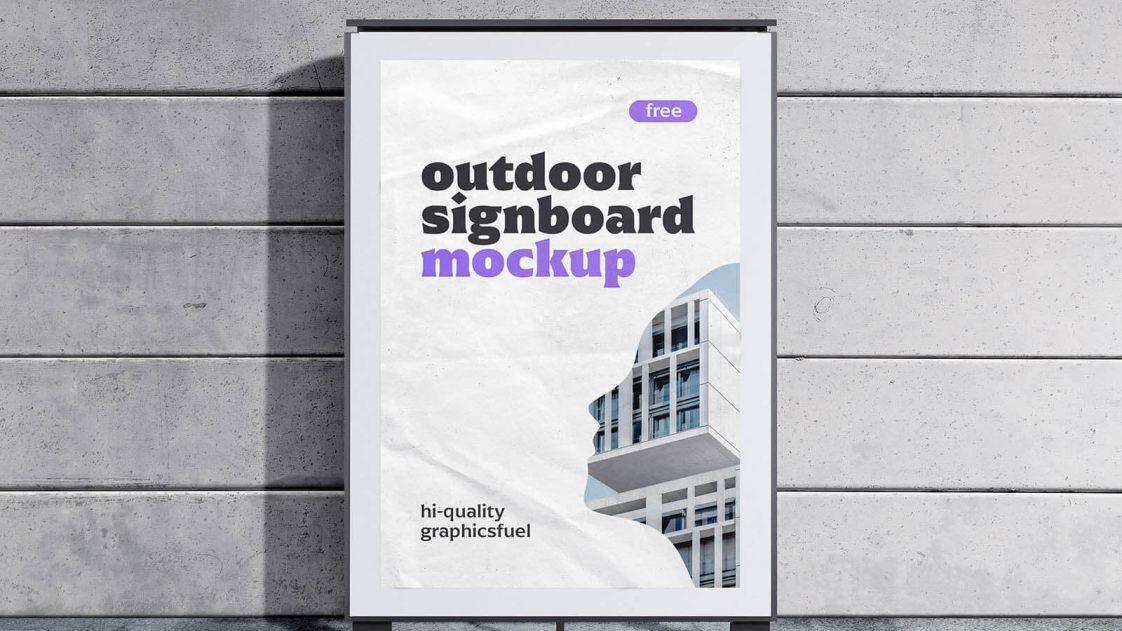 Free City Bus Station Light Board Mockup PSD - Free PsFiles