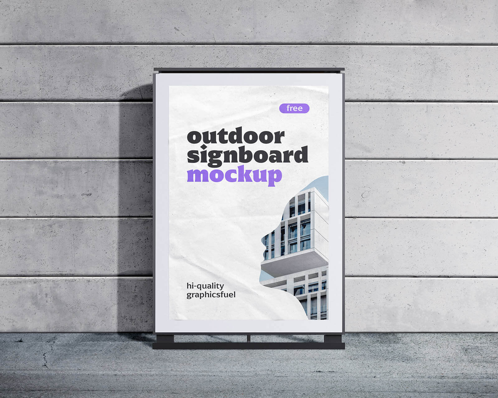 Photorealistic Outdoor Poster Signboard Mockup - PsFiles