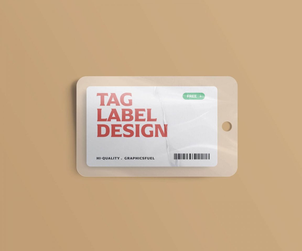 Free Plastic Label Tag Card Mockup PSD - PsFiles