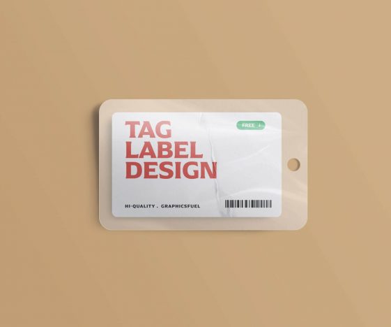 Free Plastic Label Tag Card Mockup PSD - PsFiles