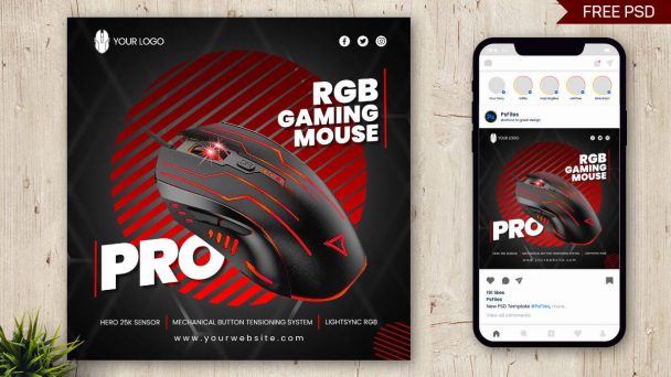 Free Social Media Post PSD and Banners Templates - PsFiles