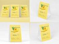 4 Free Table Tent Menu Mockups PSD Files - PsFiles