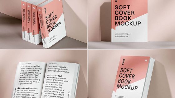 Free PSD Free Landscape Book Mockups PSD set - PsFiles
