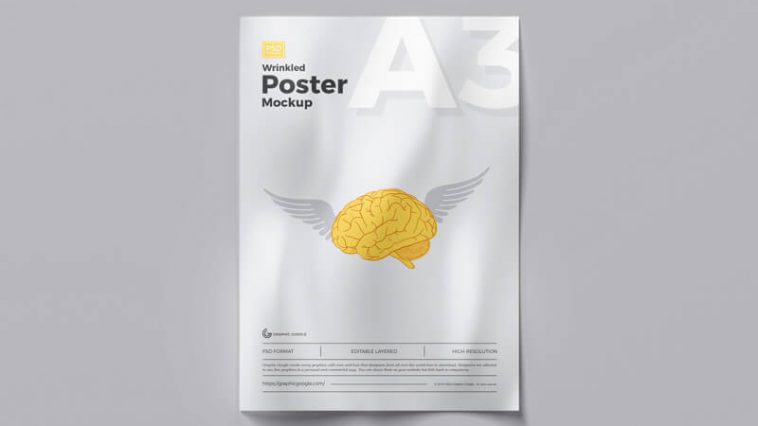 Modern A3 Poster Free Mockup - PsFiles