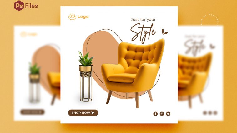 Modern Furniture Free Instagram Post Design PSD Template - PsFiles