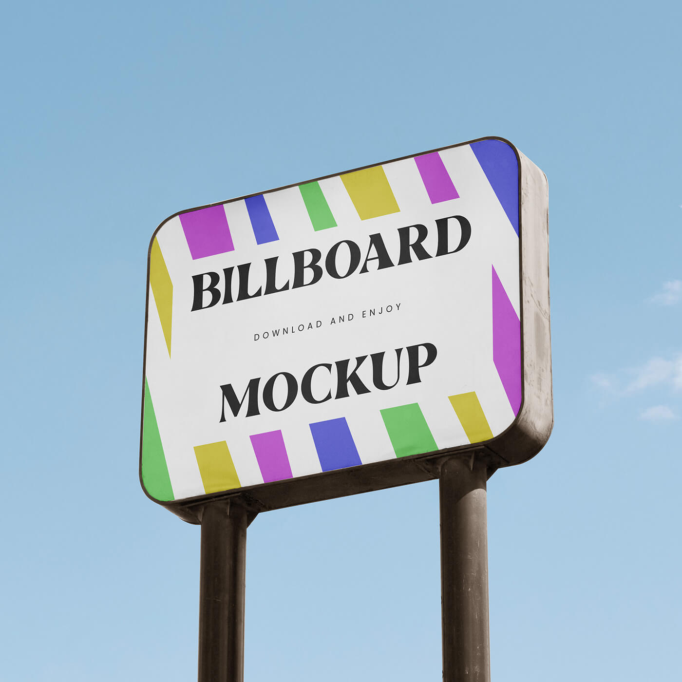 Free Rectangle Small Billboard Mockup PSD - PsFiles