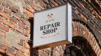 Free Shadow Overlay Square Sign Mockup PSD Set - PsFiles