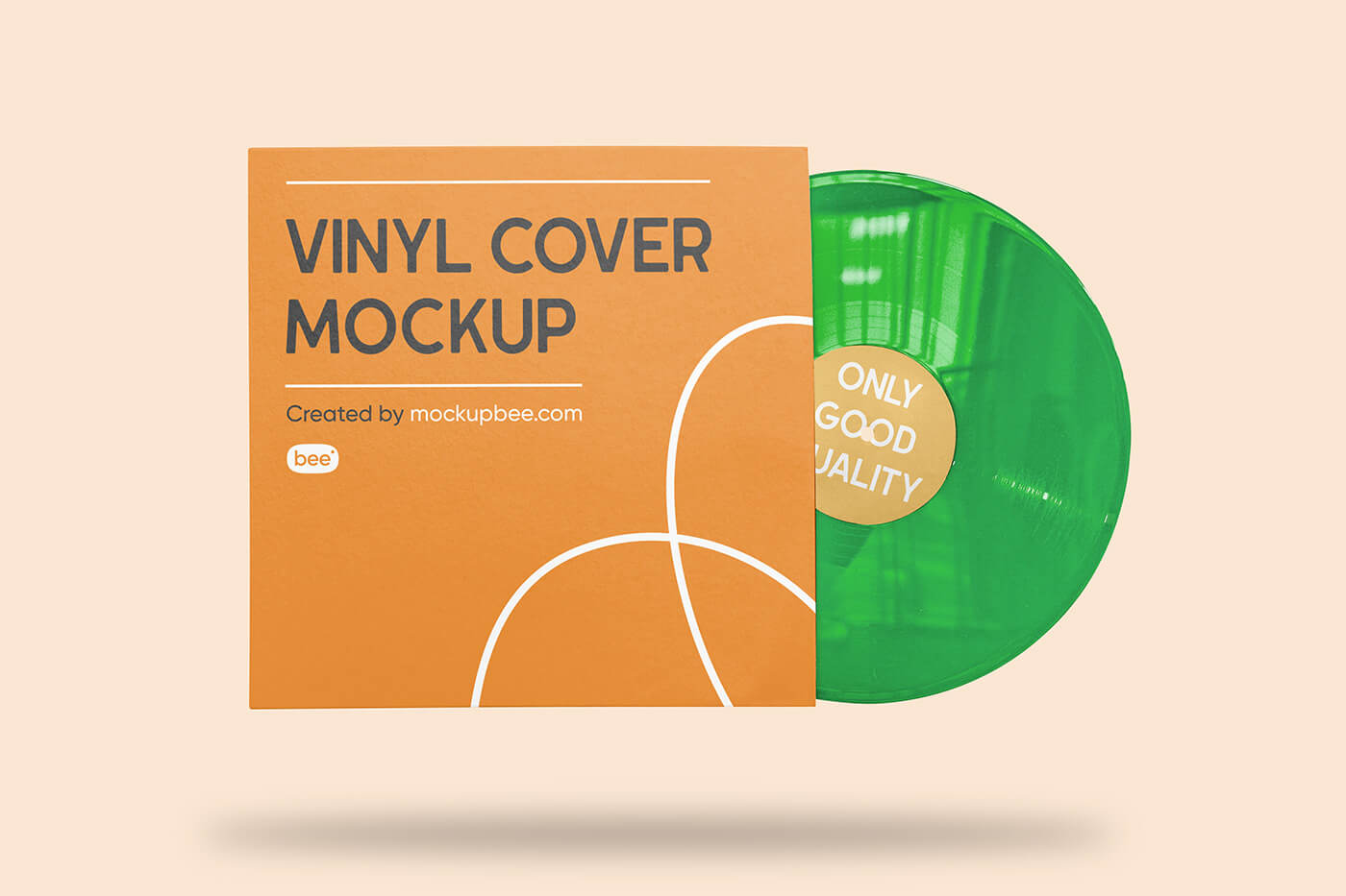 Free Vinyl Cover Recorder Mockup PSD - PsFiles