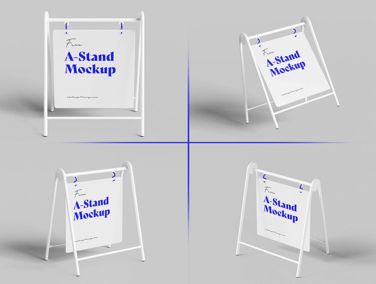 Free Metal A-stand Mockups PSD set - PsFiles