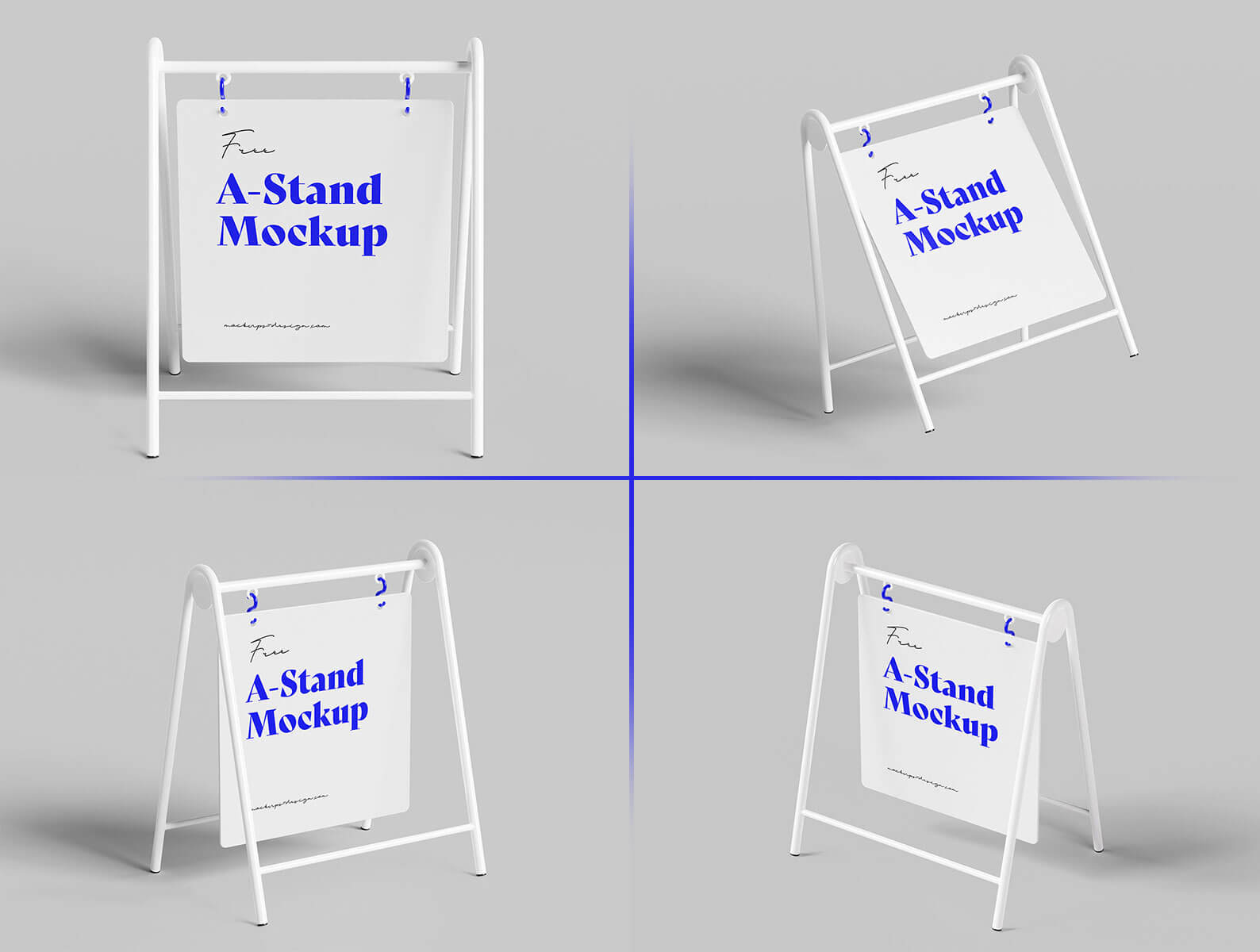 Free Metal A-stand Mockups PSD set - PsFiles