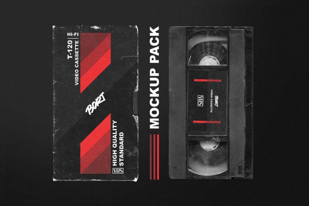 Free Old VHS Cassette Mockup Pack PSD - PsFiles