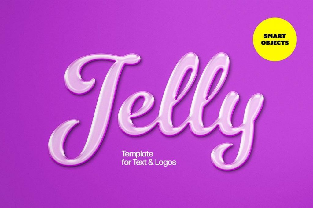 Free Violet Glossy Jelly Text Effect PSD Template - PsFiles